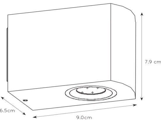 Lucide 22861/05/30 - LED Stmívatelné venkovní svítidlo ZORA 1xGU10/5W/230V IP44