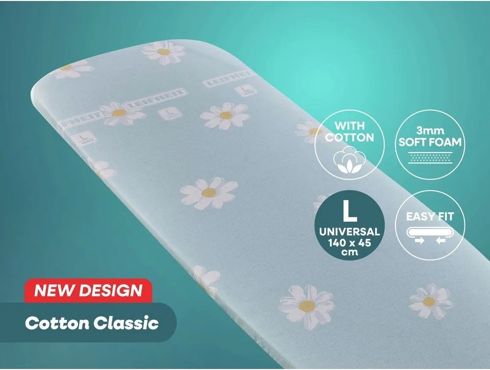 Potah na žehlicí prkno 140x45 cm Cotton Classic L/Universal – LEIFHEIT