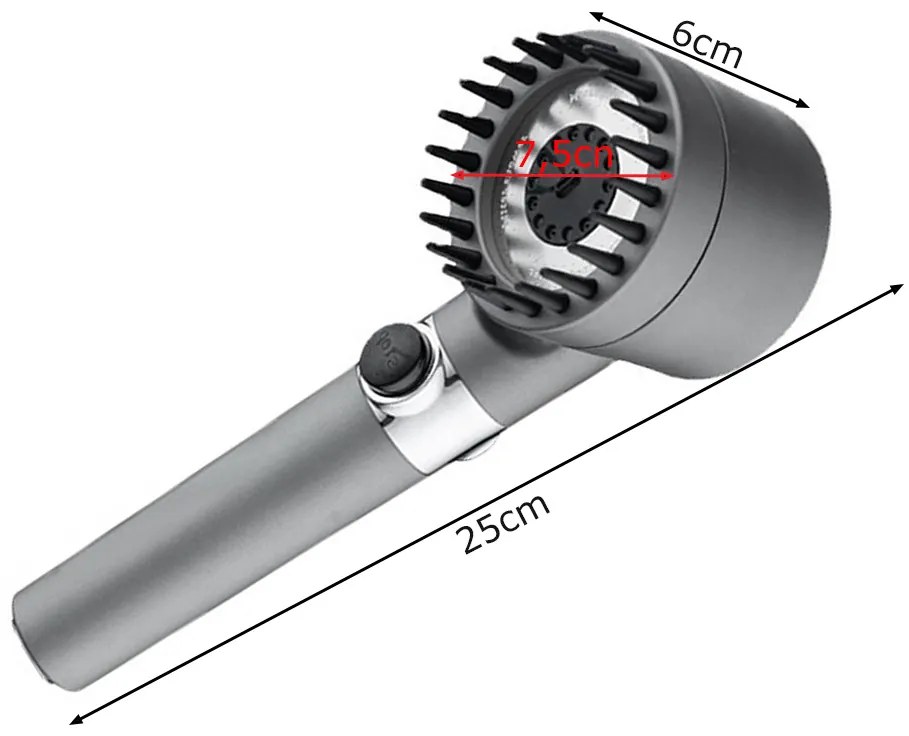 Verk Group Sprchové sluchátko 3 režimy s vyměnitelnou funkcí zastavení filtru úsporné