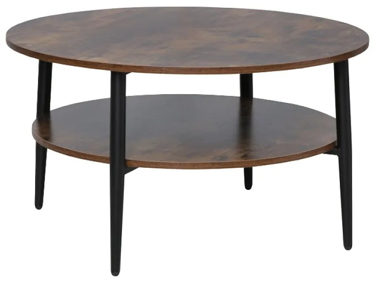 TRENDY ELINOR A konferenční stolek, hnědá rustik/černá mat