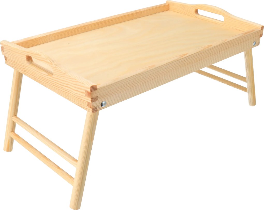 ČistéDřevo Dřevěný servírovací stolek do postele 50x30 cm