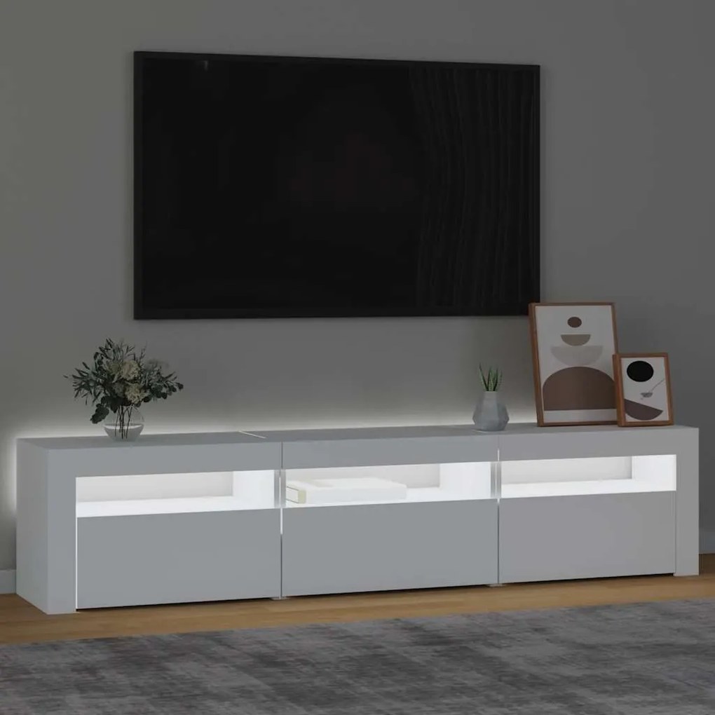 TV skříňka s LED osvětlením bílá 180 x 35 x 40 cm 3152754