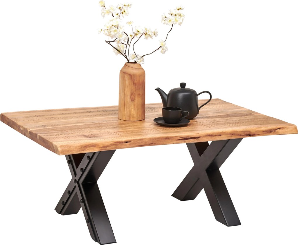 XXXLutz KONFERENČNÍ STOLEK, přírodní barvy, černá, dřevo, kov, 115/70/45 cm Ambia Home - Konferenční stolky - 001630015003