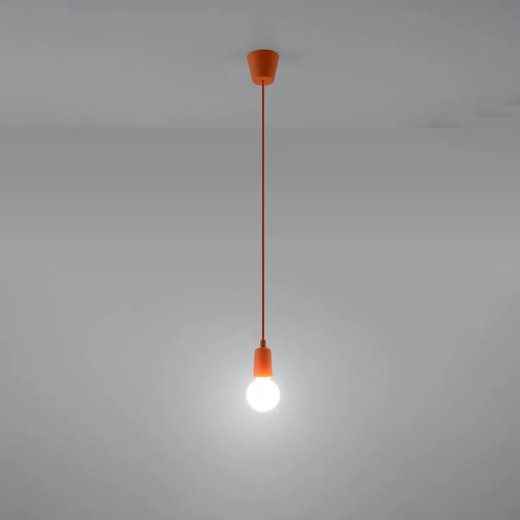 Závěsné svítidlo Diego 1, oranžové tělo svítidla