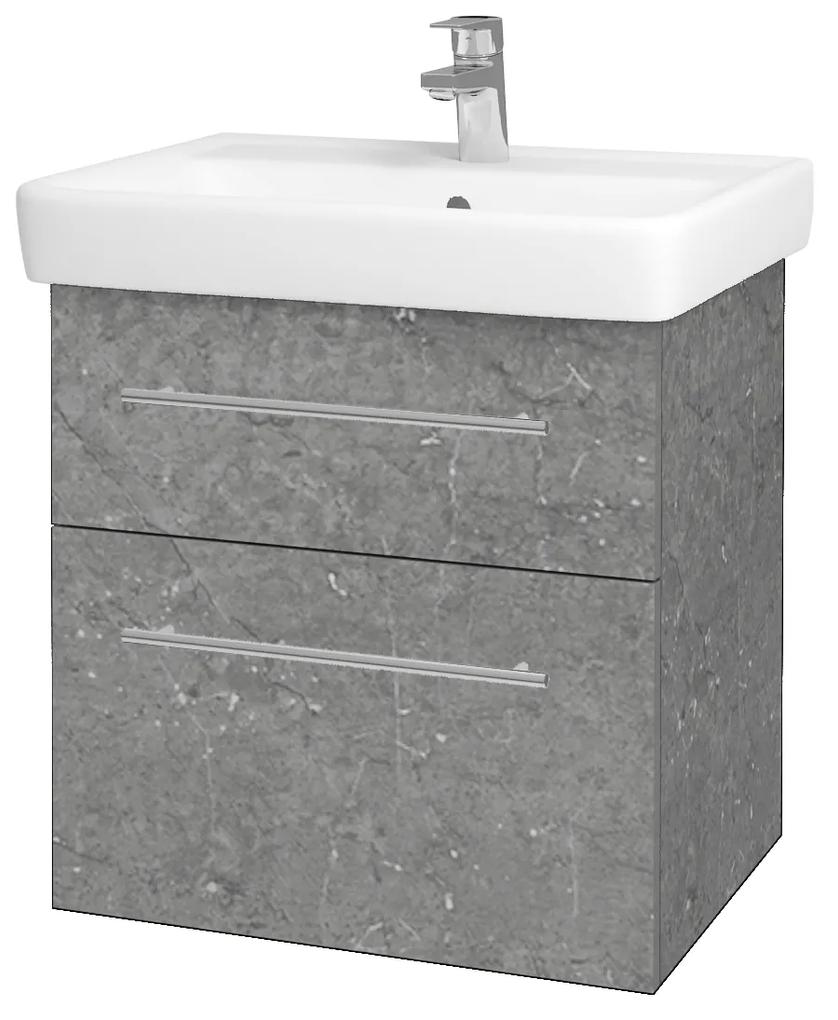 Dřevojas Koupelnová skříň Q MAX SZZ2 60 Varianta: N07 Stone / Úchytka T01 / N07 Stone