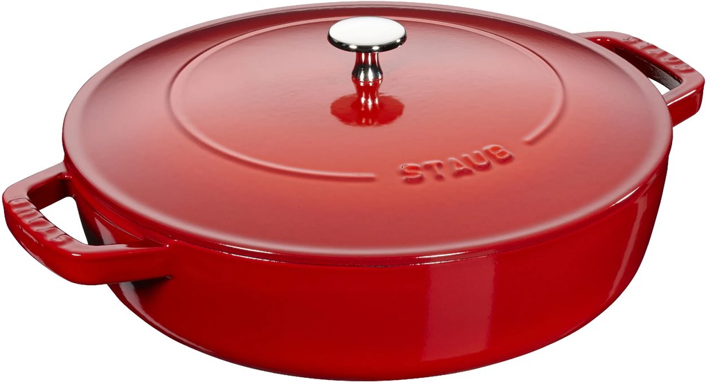 Staub Litinový kastrol s poklicí Chistera višňová 24 cm 2,4 l