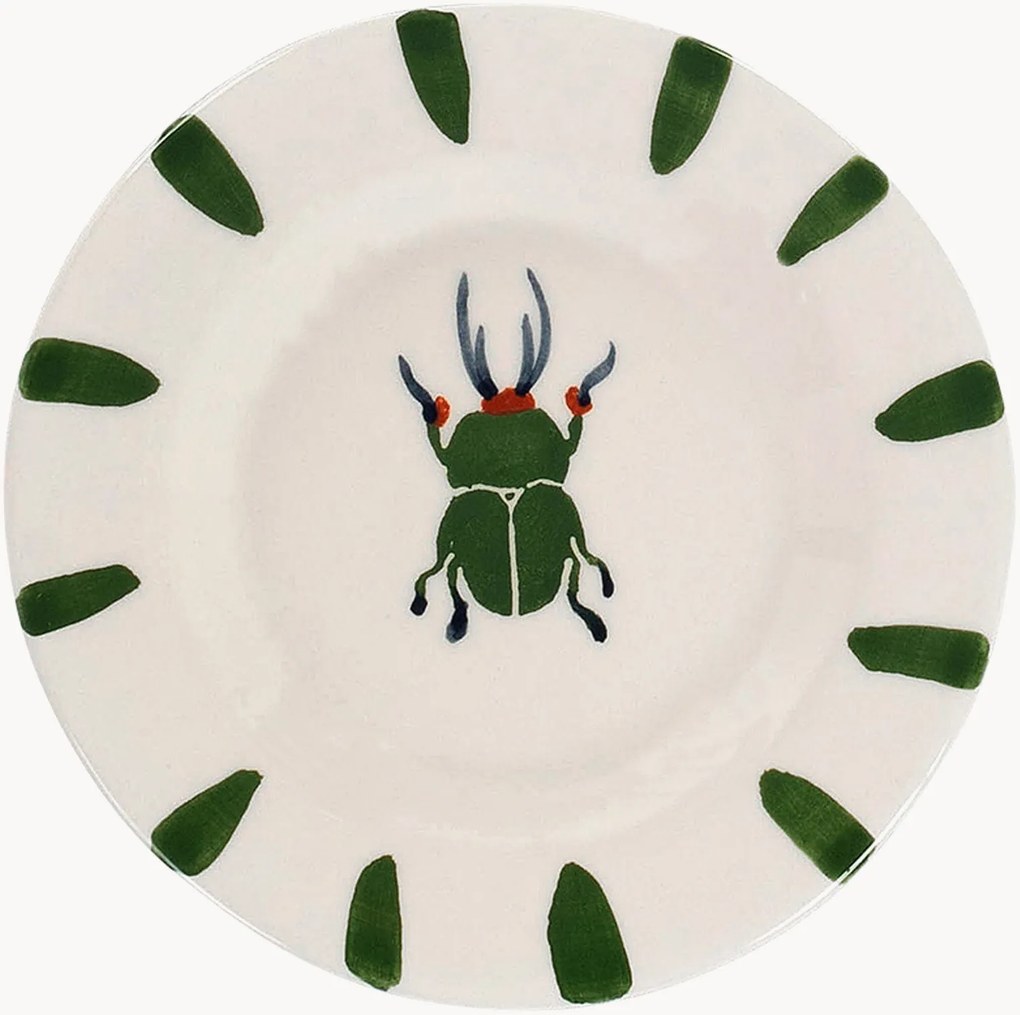 Ručně malovaný dezertní talíř Leafy Bug
