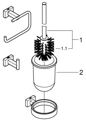 GROHE 40757001 - Sada doplňků ESSENTIALS CUBE lesklý chrom