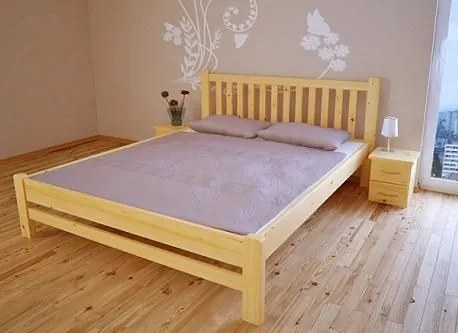 Manželská postel z masivu KIKA - 180 cm - bílá