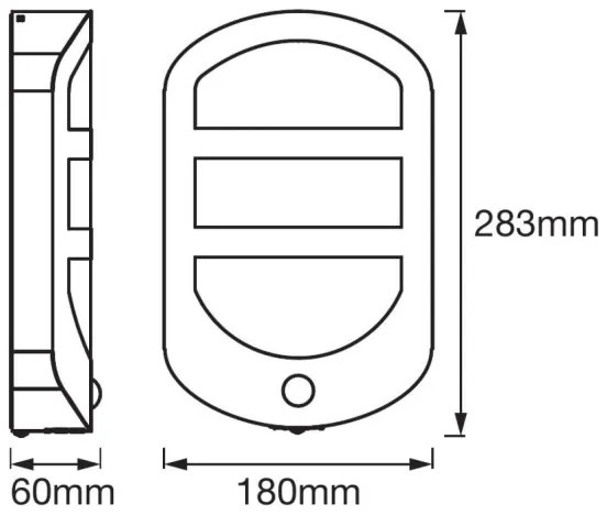 Ledvance - LED Venkovní nástěnné svítidlo se senzorem PLATE LED/12,5W/230V IP44