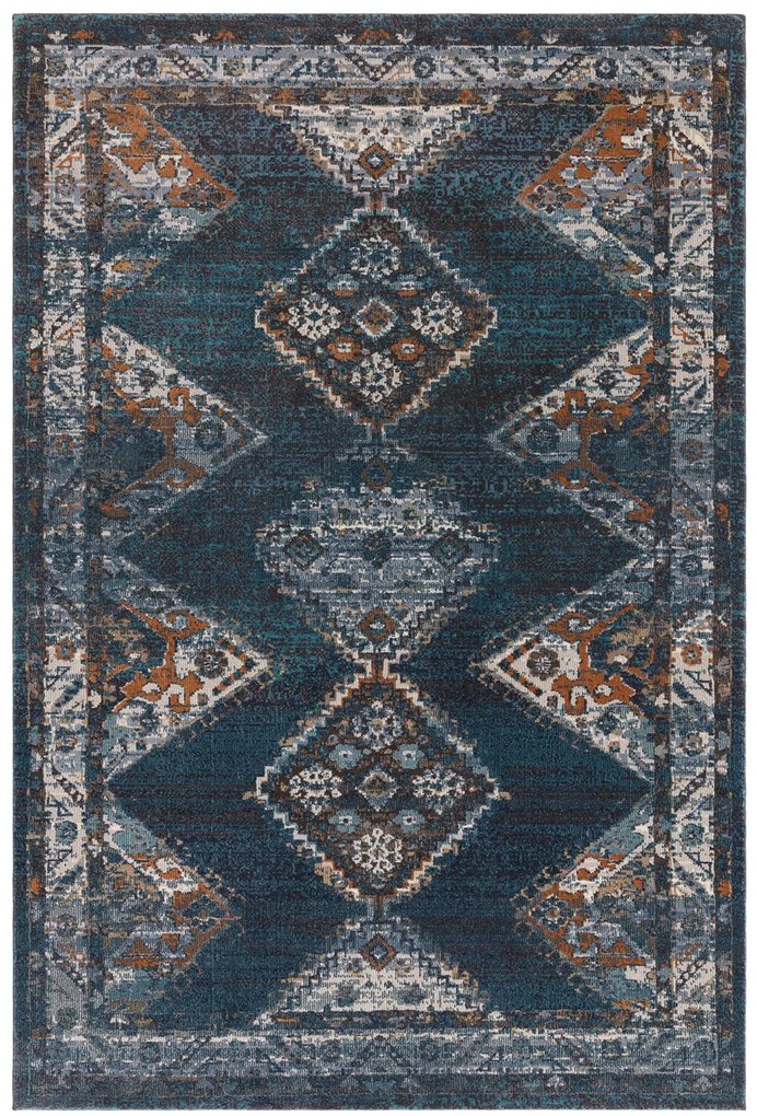 Modrý koberec Cure Blue Retro Rozměry: 120x170 cm