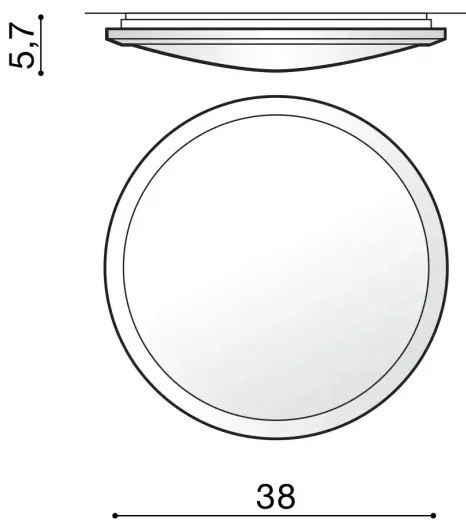 LED stropní svítidlo Junona 38 3000K chrom