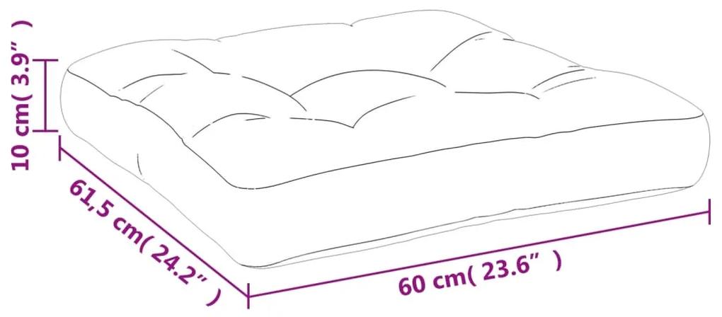 Poduška na nábytek z palet tyrkysová 60 x 61,5 x 10 cm oxford - Default Title