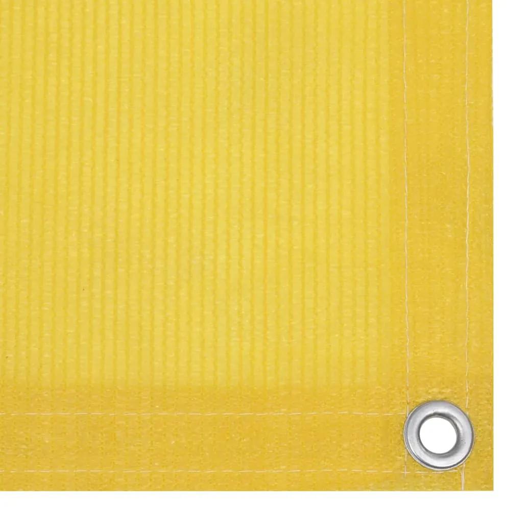 Balkónová zástěna žlutá 75 x 600 cm HDPE - Default Title