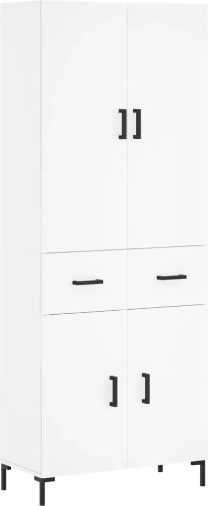 Skříň highboard bílá 69,5 x 34 x 180 cm kompozitní dřevo 3198145