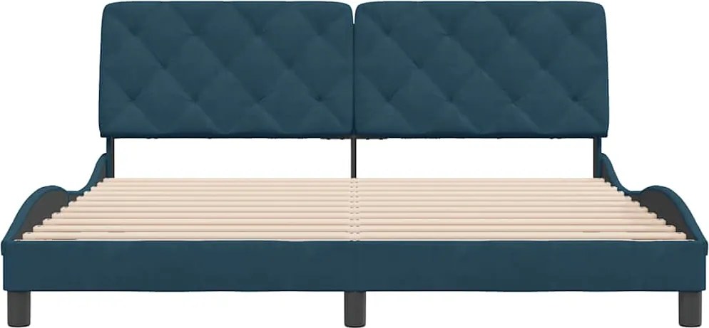 Rám postele bez matrace tmavě modrý 180x200 cm samet 3207939