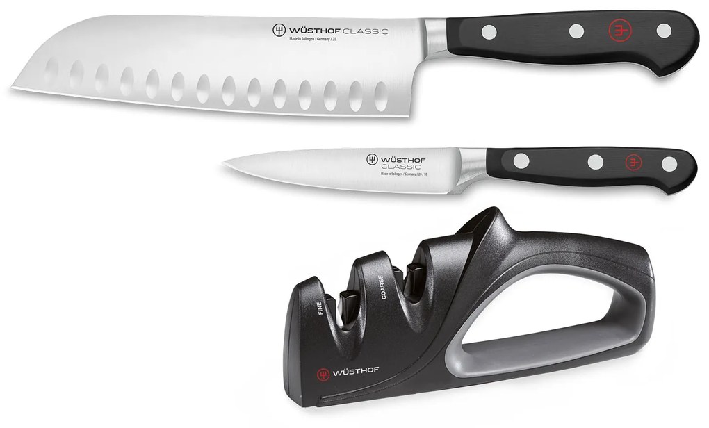 Wüsthof CLASSIC Sada nožů 2ks + Brousek 1120160303