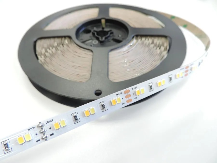 CCT LED pásek 24W/m, PROFI, 3000-6000K, 24V, IP20, 120LED/m, 2835