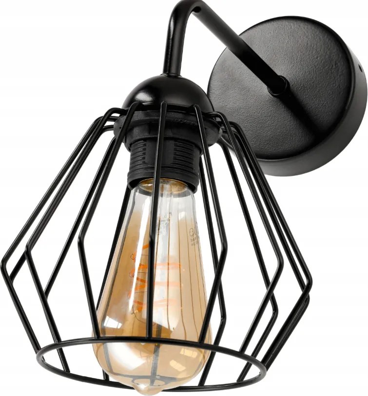 Nástěnná lampa 1x E27 LOFT edison drátěná koule