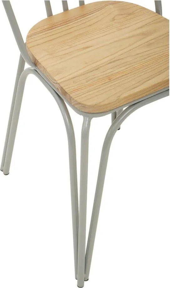 Šedá/v přírodní barvě jídelní židle z jilmového dřeva District – Premier Housewares