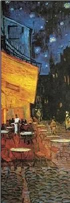 Obraz, Reprodukce - Terasa kavárny v noci, 1888 - Café Terrace at Night (část), Vincent van Gogh, (35 x 100 cm)