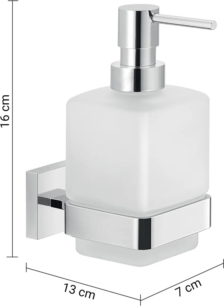 Gedy Gedy, ELBA závěsný dávkovač mýdla, mléčné sklo, chrom, A08113