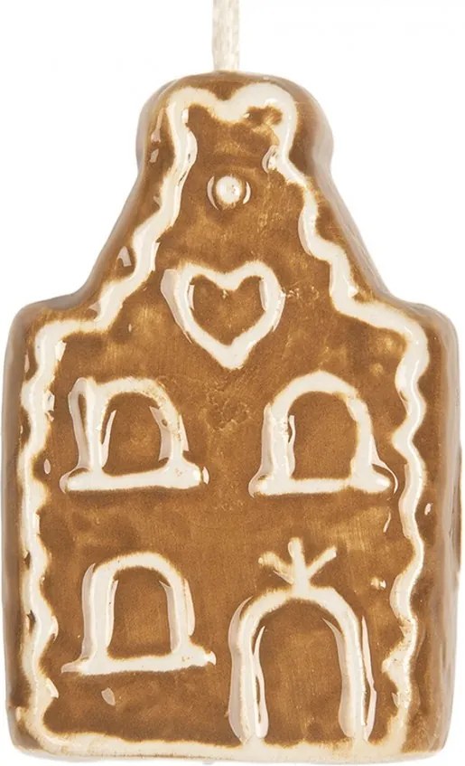Závěsná ozdoba perníková chaloupka Gingerbread Cott - 4*4*6 cm