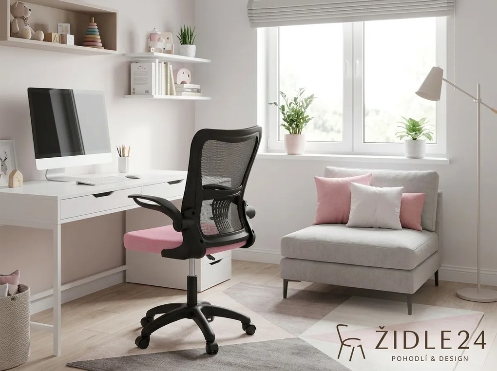 Juniorská židle SMARTSIT - růžová síťovina
