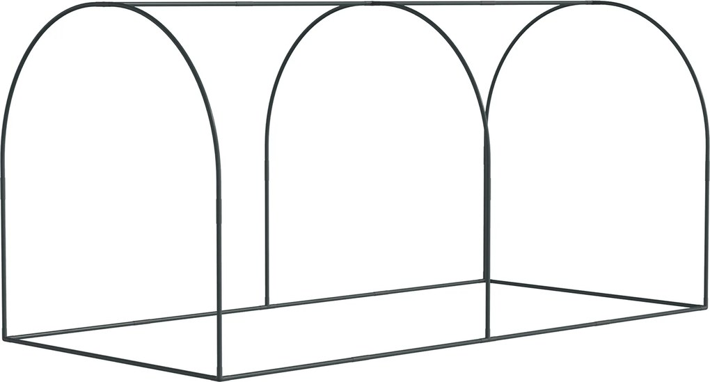 Outsunny mini skleník 2,49x1,2 m s dveřmi na ochranu rostlin na zahradu a balkon, ocelový rám a HDPE síť tmavě zelená | Aosom.de