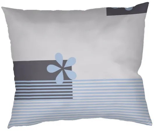 Dadka Povlak na polštář flanel Flér šedomodrá  50x70 cm