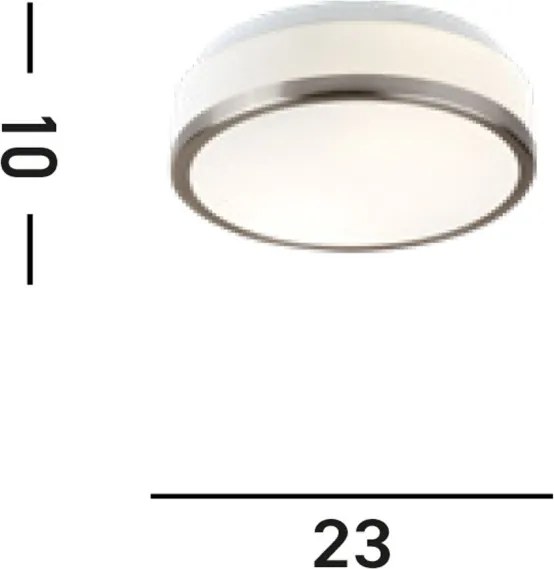 Searchlight 7039-23SS Koupelnové svítidlo BENT IP44 SATIN, opálové sklo