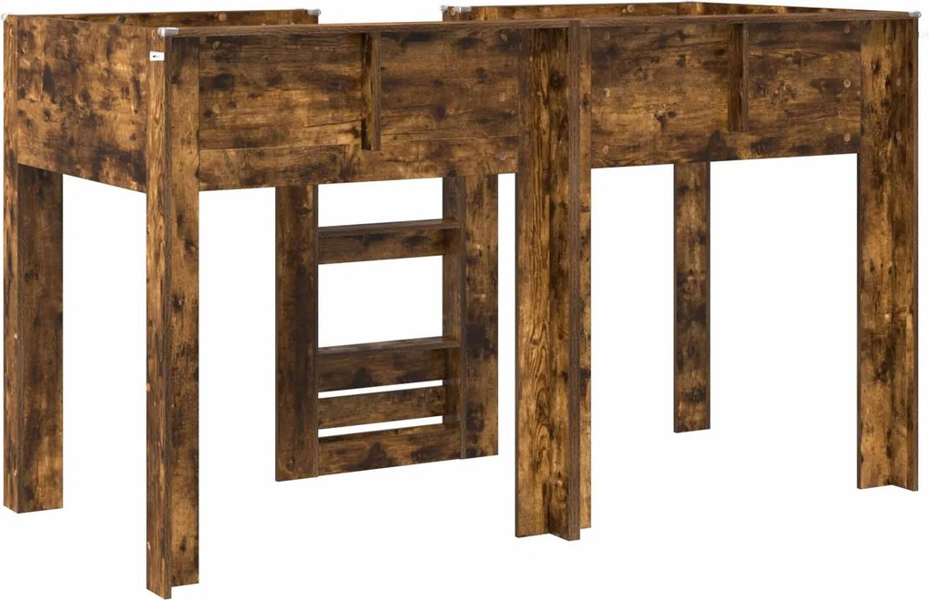 Patrová postel pro děti Kouřový dub 75 x 190 cm 3410471