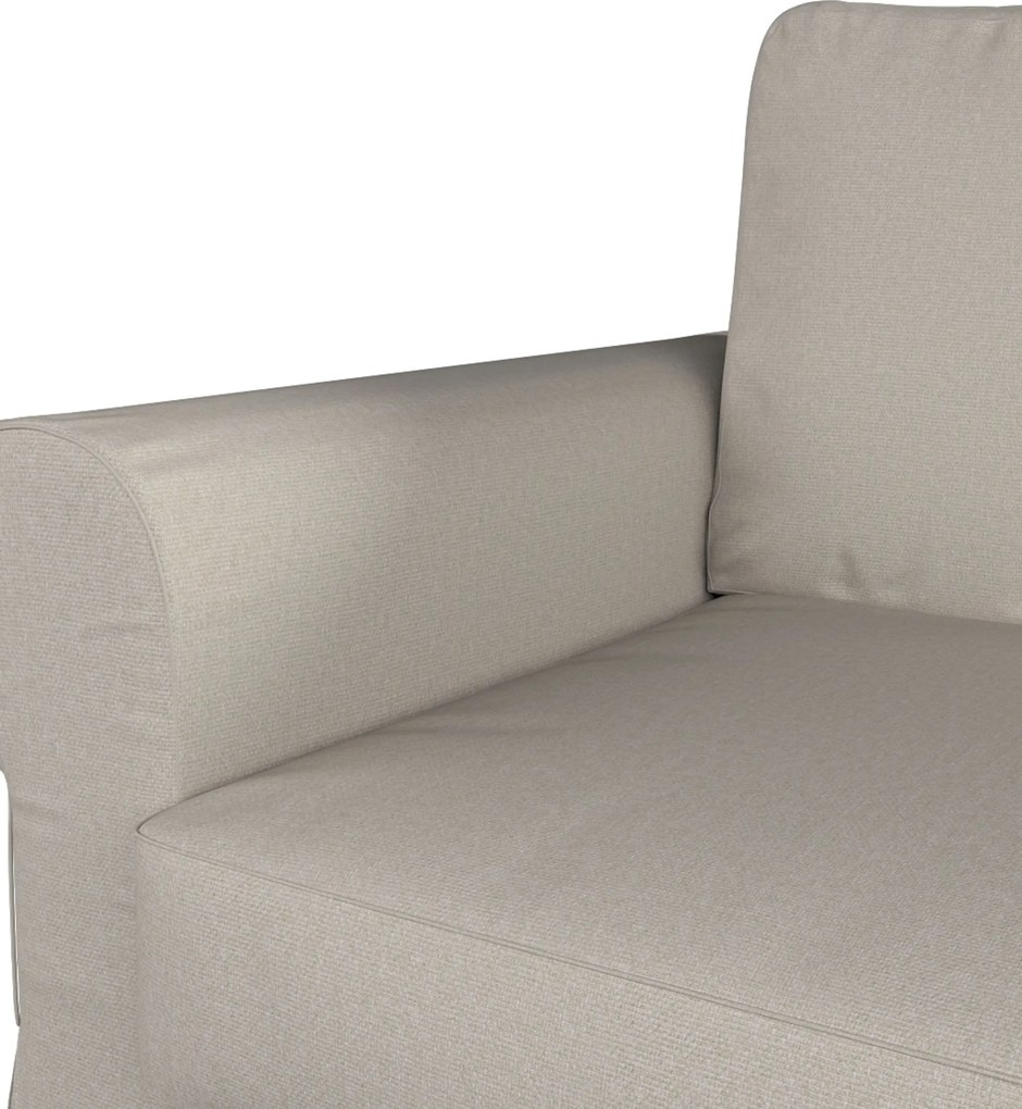 Potah na pohovku IKEA Backabro rozkládací se šezlongem barva šedá látka pletený vzor