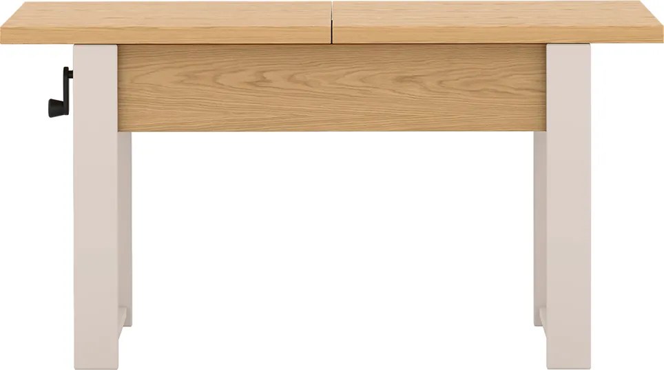 Rozkládací polohovací konferenční stolek HOGO 3v1 | 120-157x62,5-74,5x67 cm | síla horní desky 32 mm | dub bookmatch/nohy kašmír