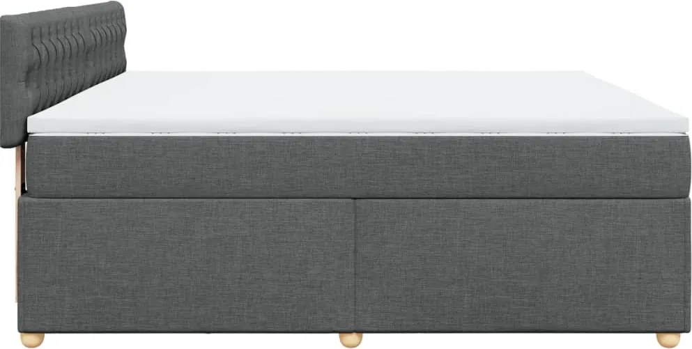 Box spring postel s matrací tmavě šedá 180x200 cm textil 3286767