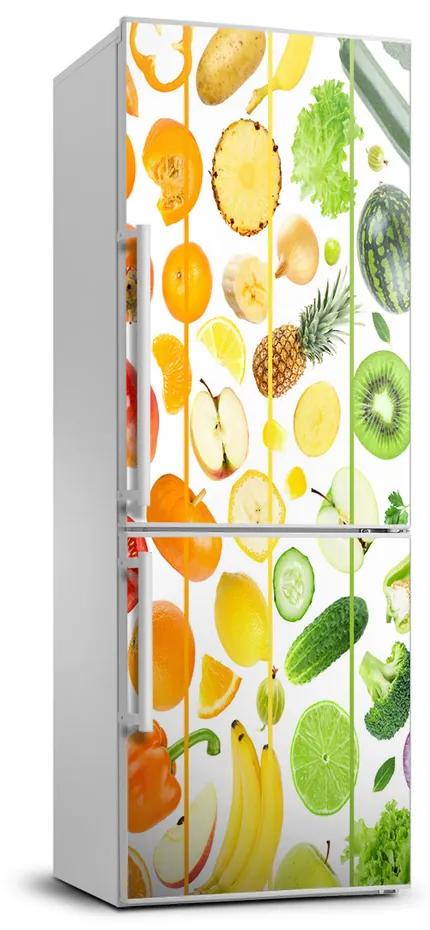 Wallmuralia Nálepka na ledničku fototapeta Ovoce a zeleniny 60x180 cm