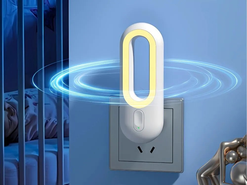 Przyjaciele Ultrasonický elektrický repelent proti hmyzu komářům a dalšímu hmyzu noční lampka