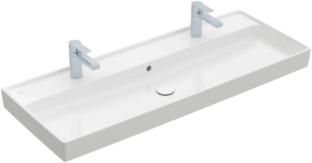 VILLEROY & BOCH Villeroy &amp; Boch COLLARO - Umyvadlo 1200x470x160 mm, bez přepadu, bílá Alpin CeramicPlus 4A33C101