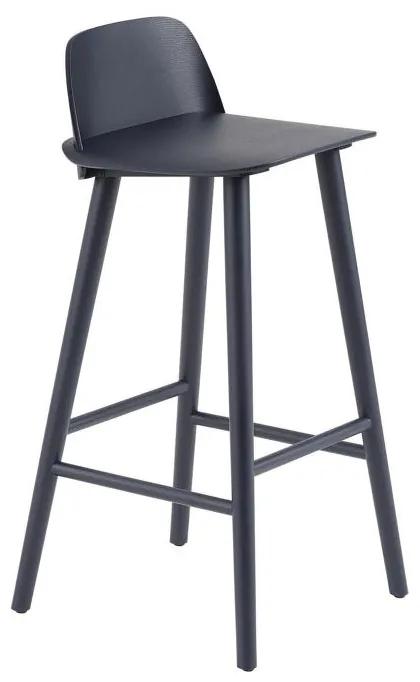 Muuto Barová stolička Nerd 75 cm, midnight blue