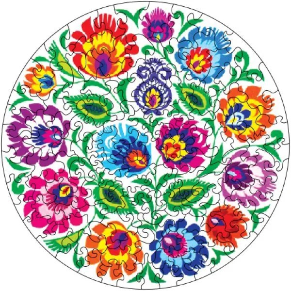 Coolkousky puzzle 27 cm, v krabičce, 15 × 15 × 4,6 cm, mandala květiny