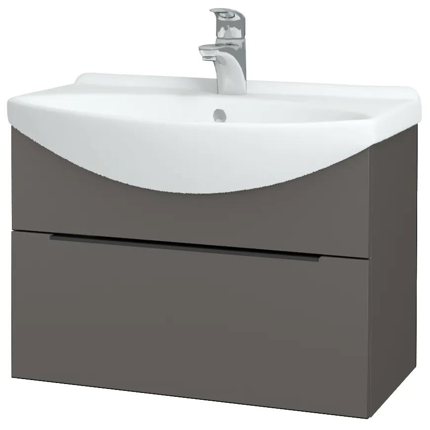 Dřevojas Koupelnová skříň TAKE IT SZZ 65 Varianta: N01 Bílá lesk / Úchytka T02 / D01 Beton