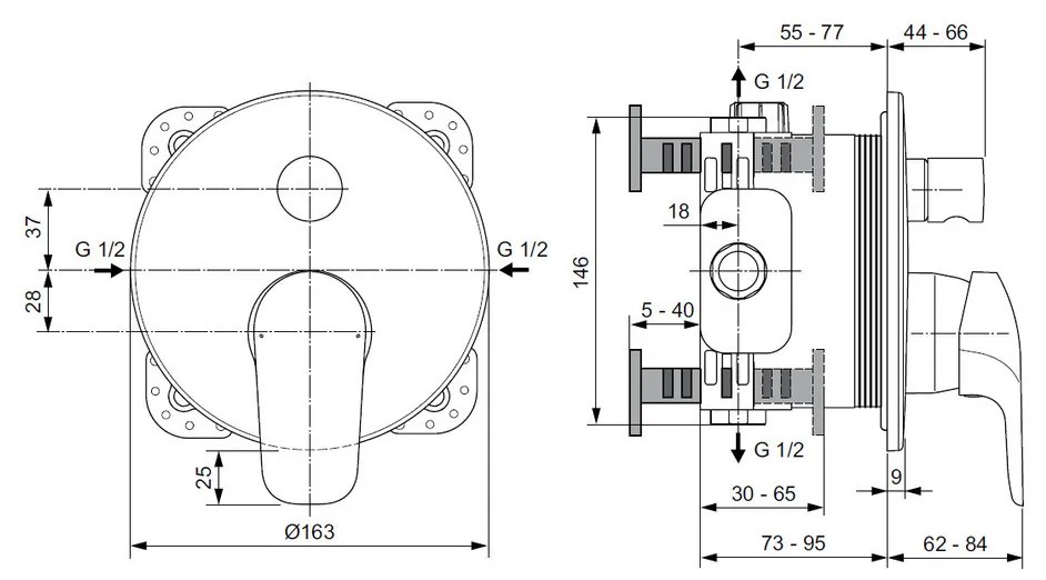 Ideal Standard CeraFlex- podomítková vanová baterie A6725AA