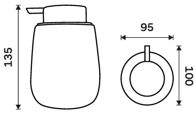 Nimco Dávkovač tekutého mýdla, pumpička plast TA 3131-07