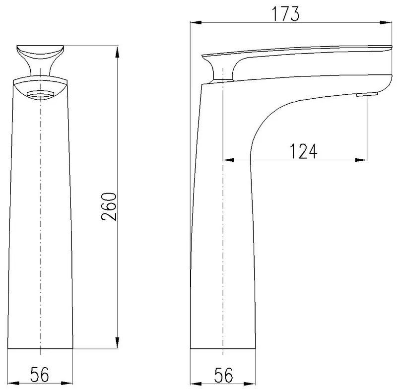 Slezák RAV Vodovodní baterie umyvadlová, vysoká TIGRIS, Barva: chrom, Rozměr: 3/8'' - TG130.0