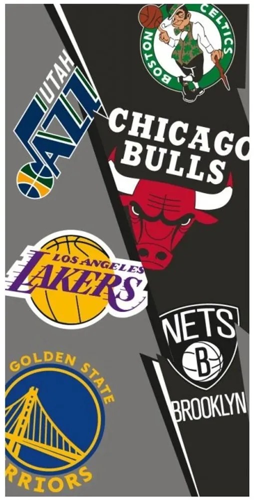 Bavlněná plážová osuška Basketbalové týmy NBA - 100% bavlna - 70x140 cm