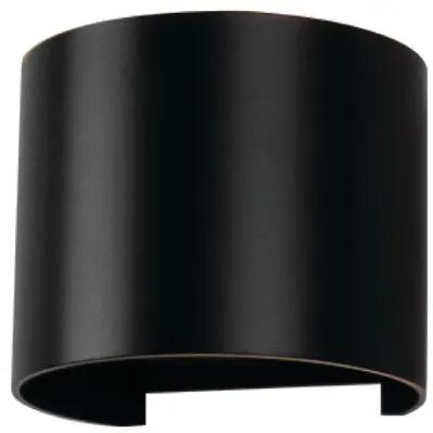 V-TAC Nástěnné LED svítidlo 6 W Black, teplá bílá