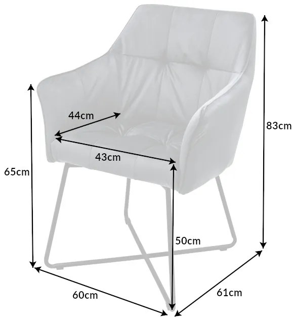 Jídelní křeslo 2 ks LADON Dekorhome