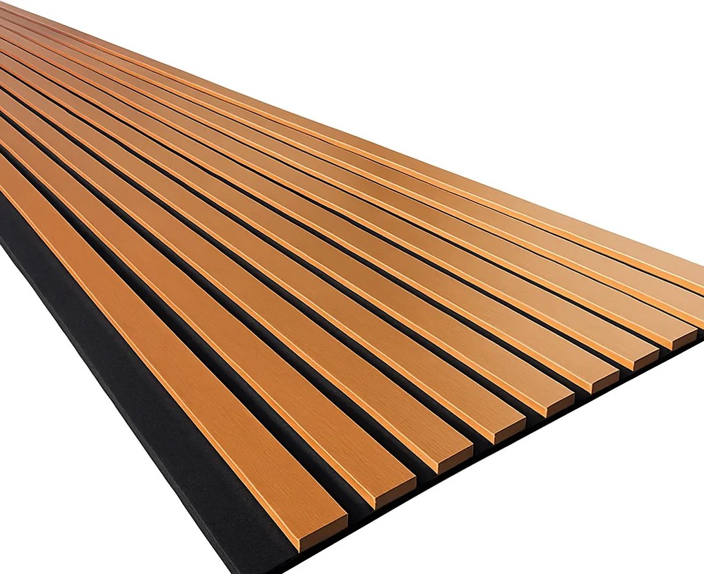 3D Dřevěné lamely na zeď na filci 255x46cm - Dub SLUNEČNÍ