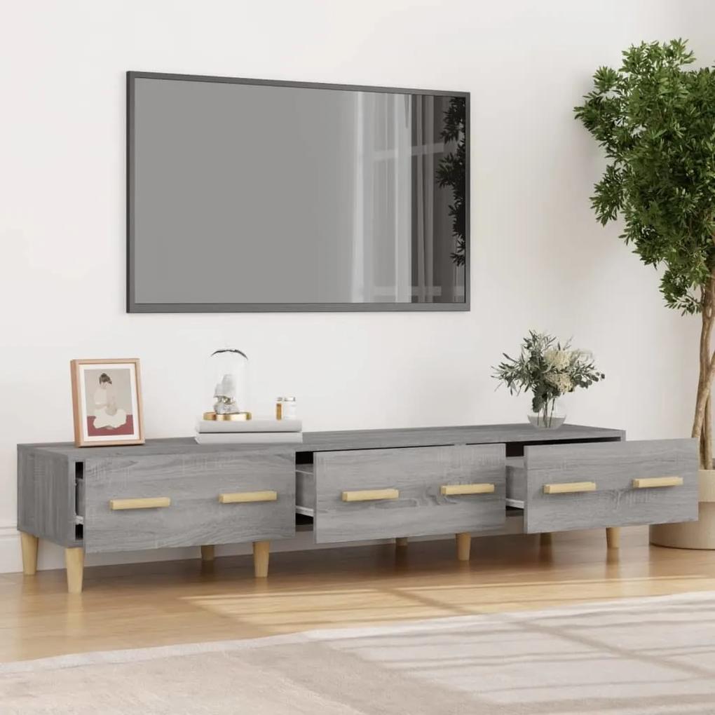 vidaXL TV skříňka 150 x 34,5 x 30 cm kompozitní dřevo [817508] Barva: Betonová šedá