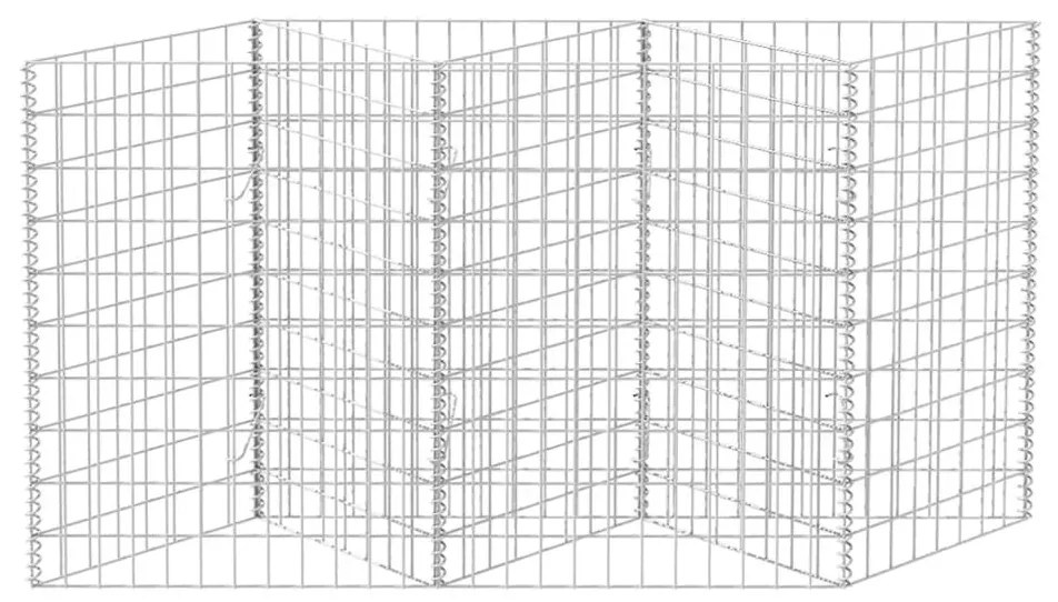 Gabionový koš pozinkovaná ocel 120 x 30 x 100 cm,  142539